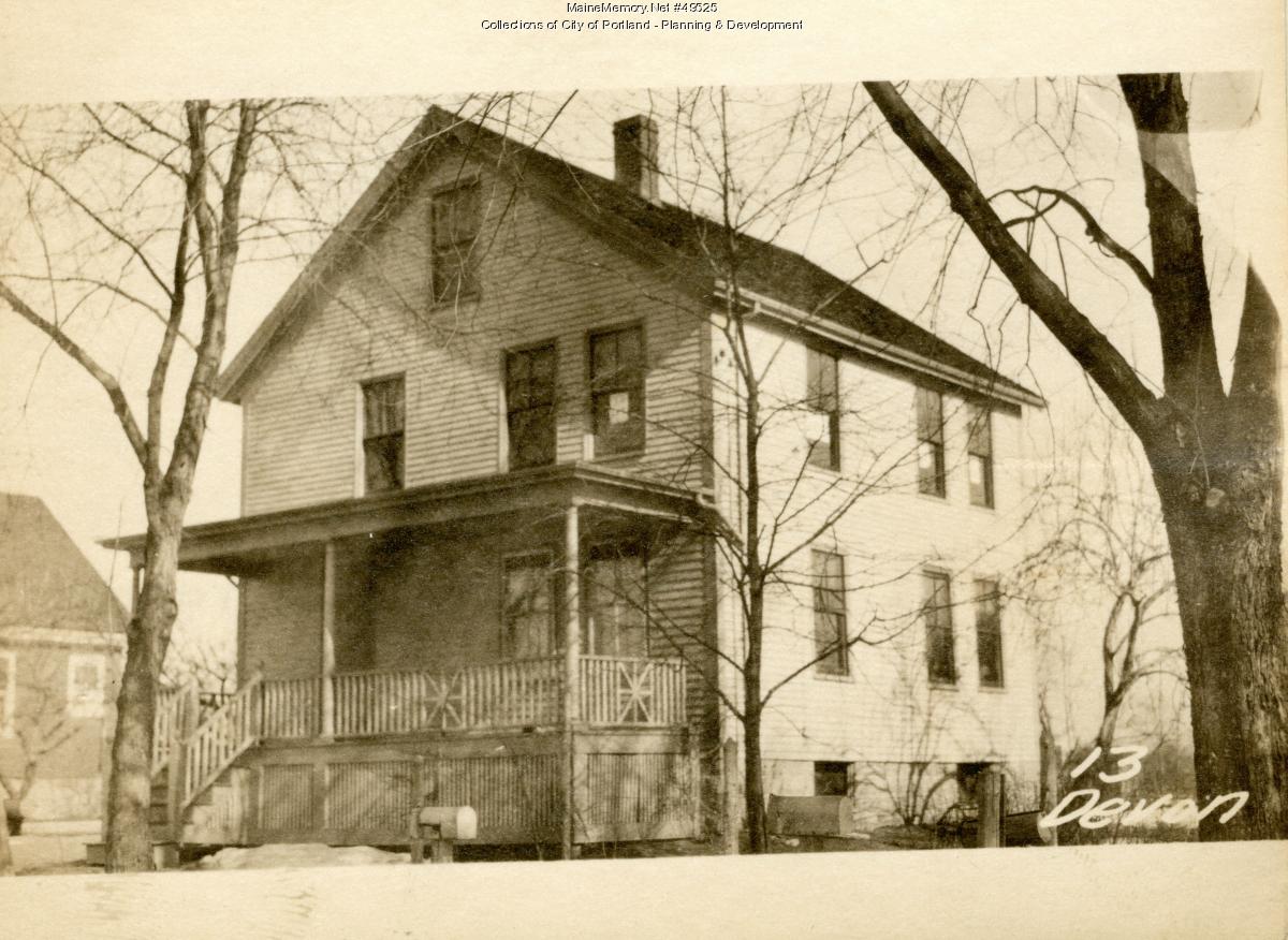 13 Devon Street, Portland, 1924 - Maine Memory Network
