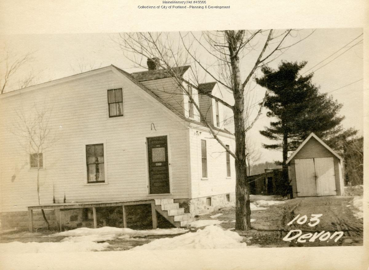 103 Devon Street, Portland, 1924 - Maine Memory Network