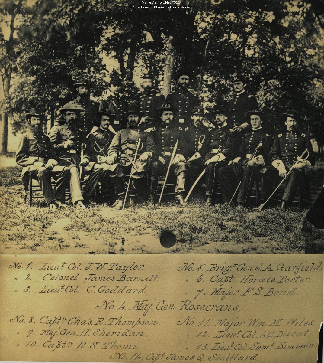 Major General Rosecrans and staff, ca. 1863 - Maine Memory Network