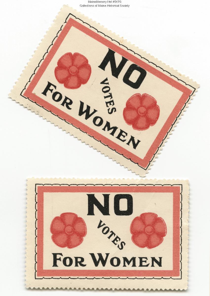 Anti-suffrage stamps, 1918 - Maine Memory Network