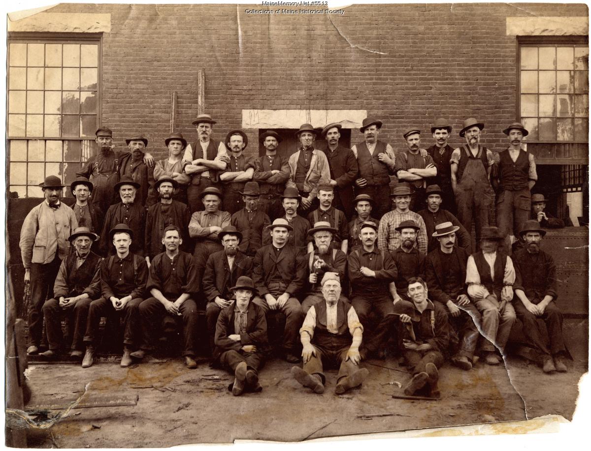 Foundry employees, Portland Company, August 1887 - Maine Memory Network