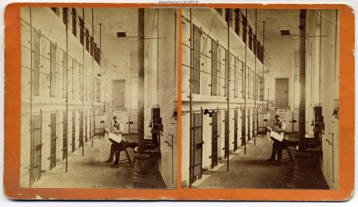 Maine State Prison barber, Thomaston, ca. 1900 - Maine Memory Network