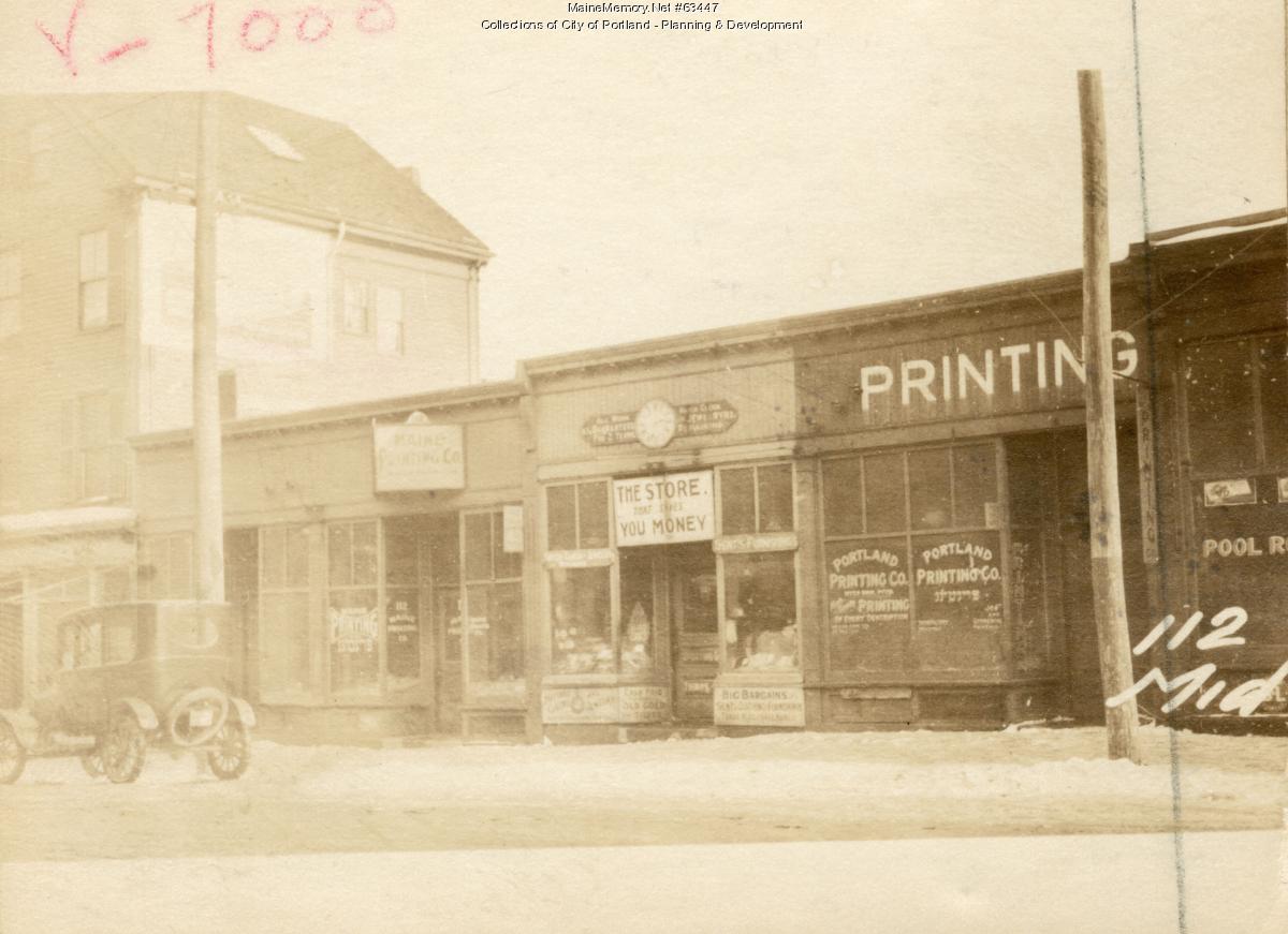 110-114 Middle Street, Portland, 1924 - Maine Memory Network