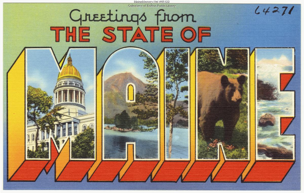 Maine publicity postcard, ca. 1935 - Maine Memory Network