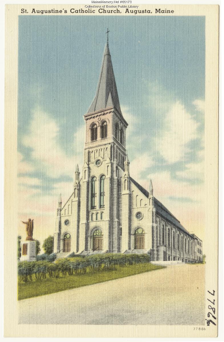 St. Augustine's Catholic Church, Augusta, ca. 1938 - Maine Memory Network
