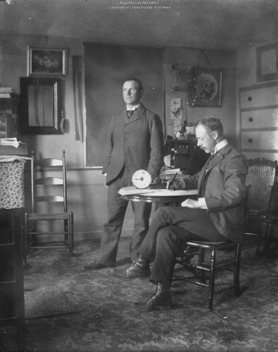 Elder Delmer Wilson and Harry Wilson, Sabbathday Lake, ca. 1905 - Maine ...