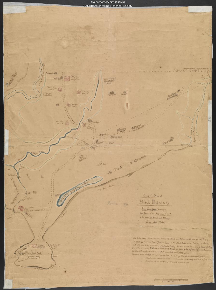 Copy of a plan of Black Point, Scarborough, 1741 - Maine Memory Network