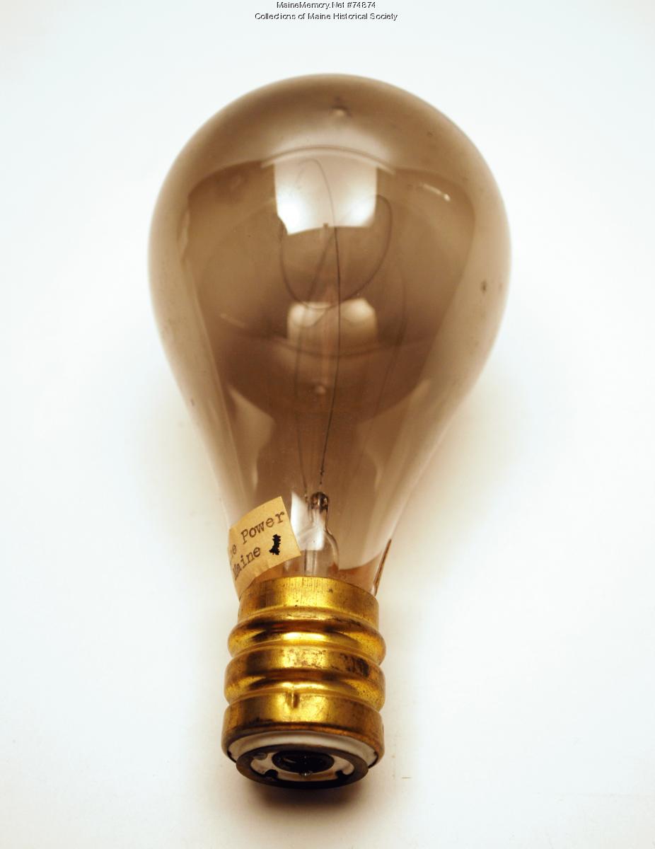 Bulb with carbon filament, ca. 1905 - Maine Memory Network