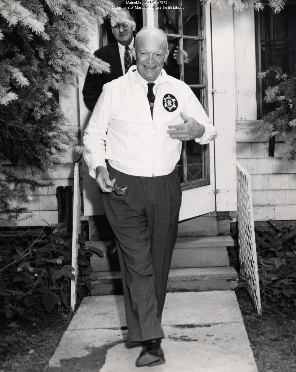 President Eisenhower at Parmachenee Lake, Rangeley Region, 1955 - Maine ...