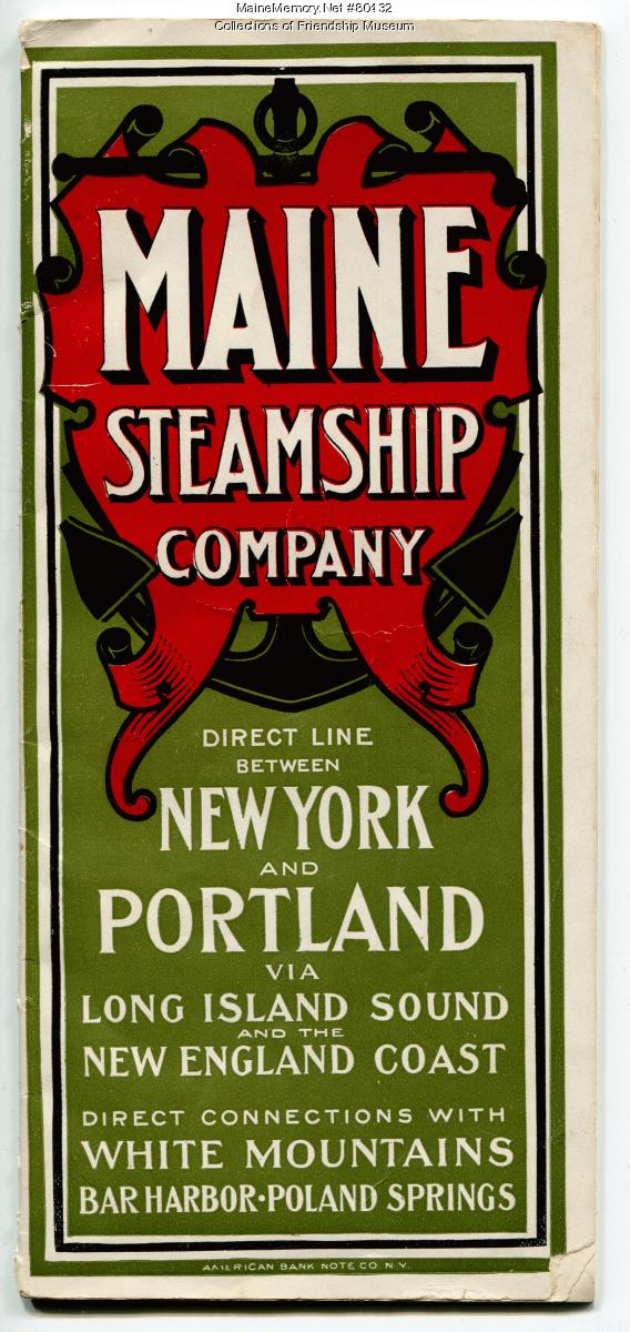 Maine Steamship Company brochure, 1902 - Maine Memory Network