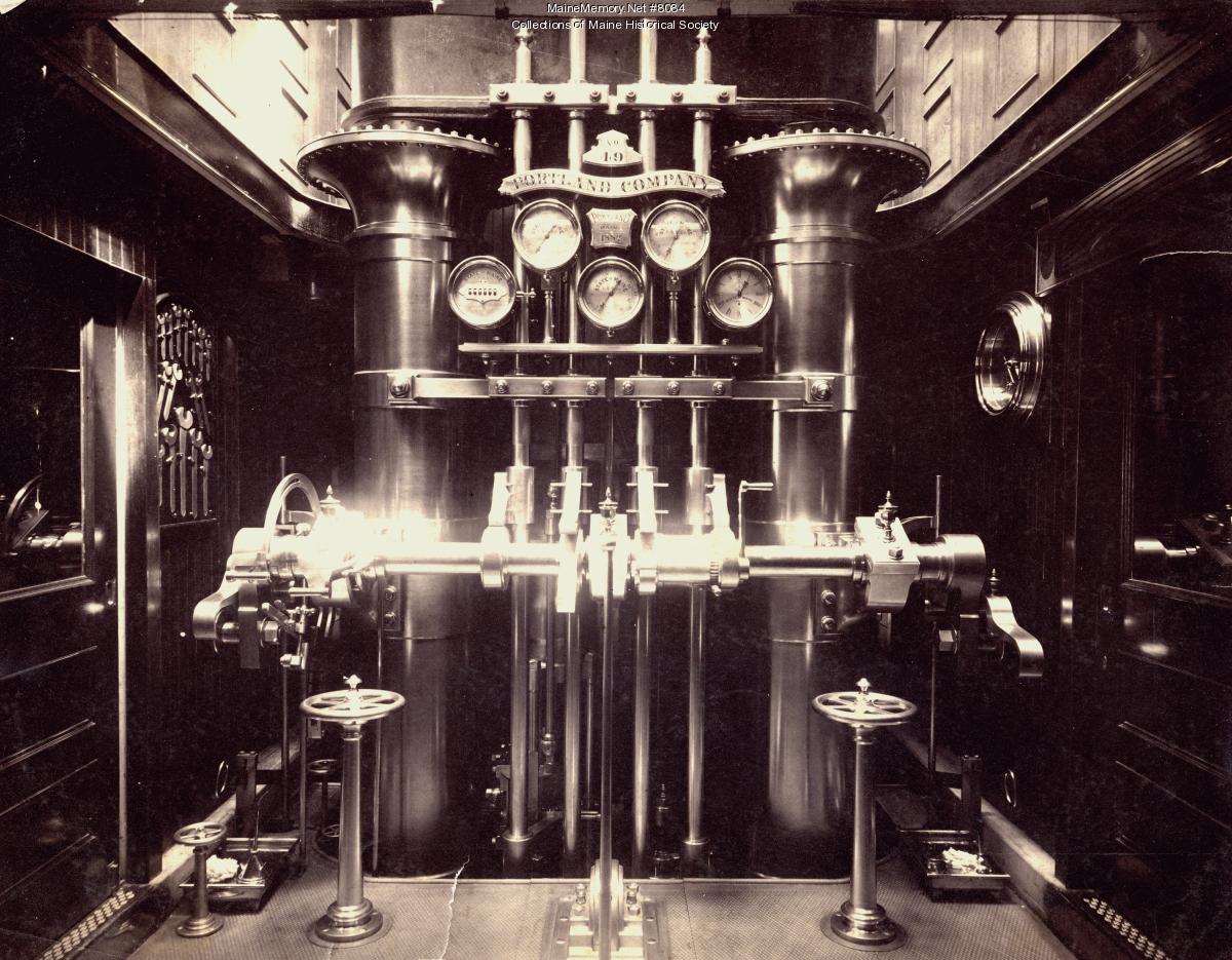 State of Maine engineer's control station, 1882 - Maine Memory Network
