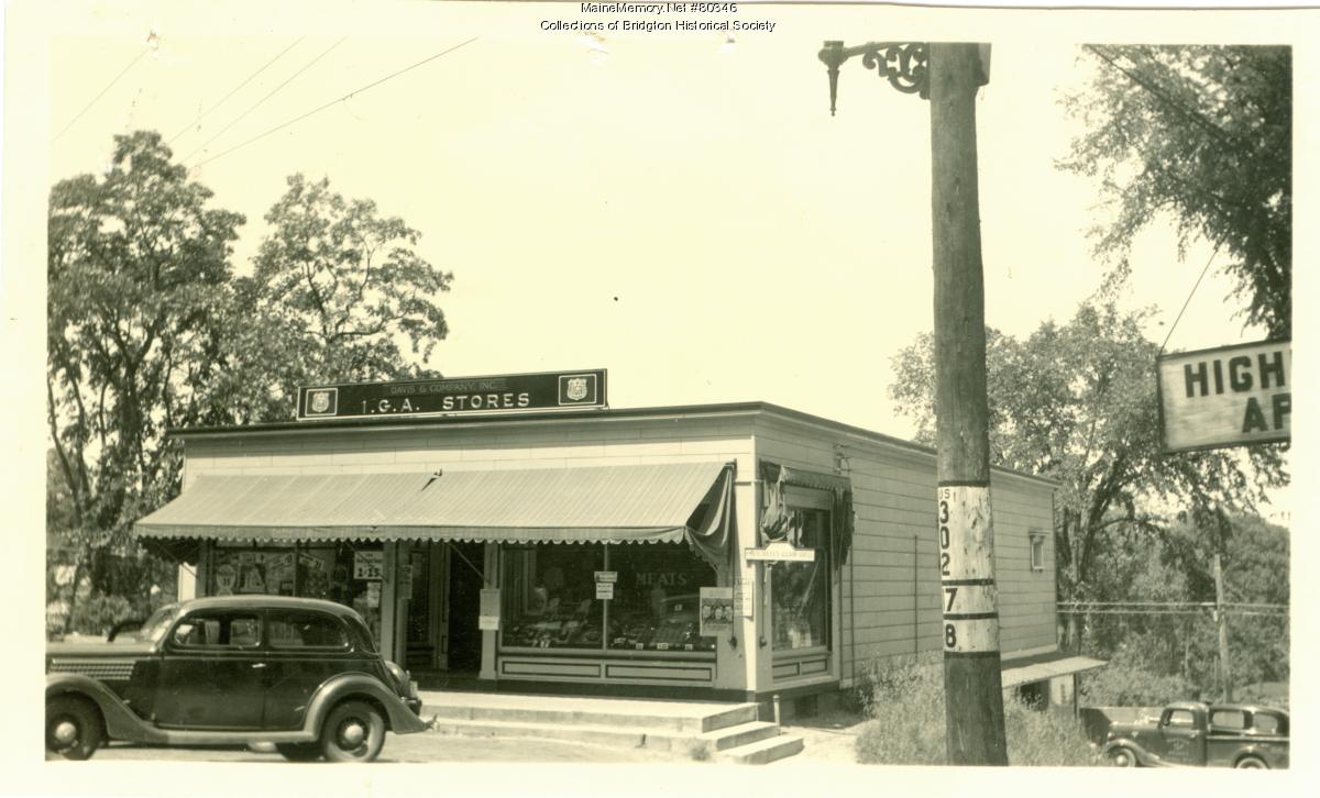 Davis & Company Upper Store, Main Street, Bridgton, ca. 1938 - Maine ...