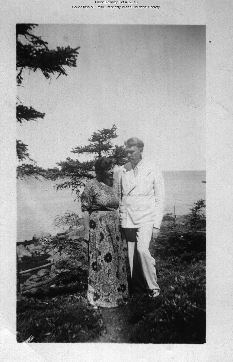 Rachel Field, Arthur Pederson, Cranberry Isles, 1935 - Maine Memory Network