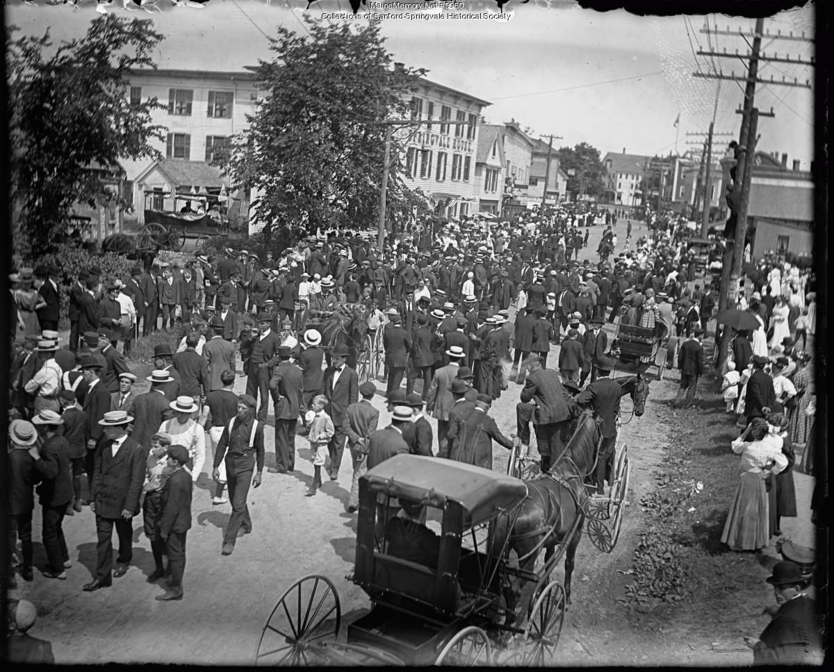 Fourth of July celebration, Springvale, 1907 - Maine Memory Network